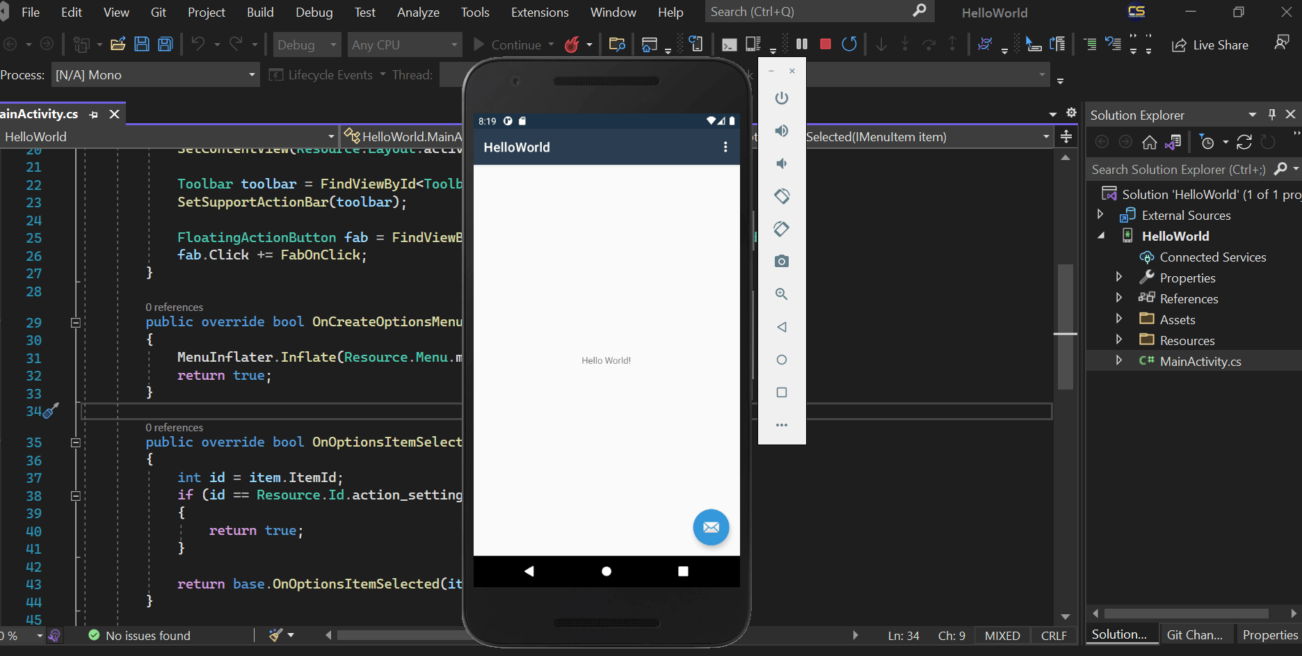 My first Xamarin App- Hello world - Jayant Tripathy