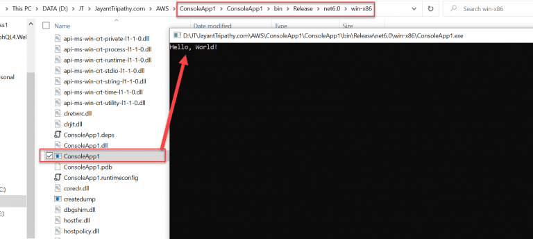 Creating an EXE For .Net Core Console Application - Jayant Tripathy