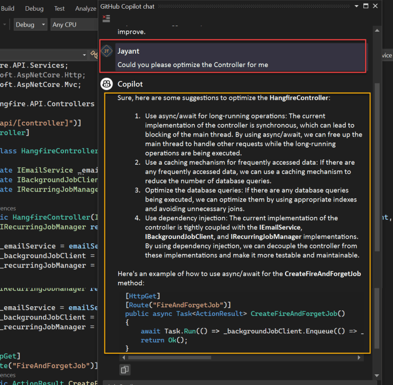 Implement GitHub Copilot Chat in Visual Studio - Jayant Tripathy