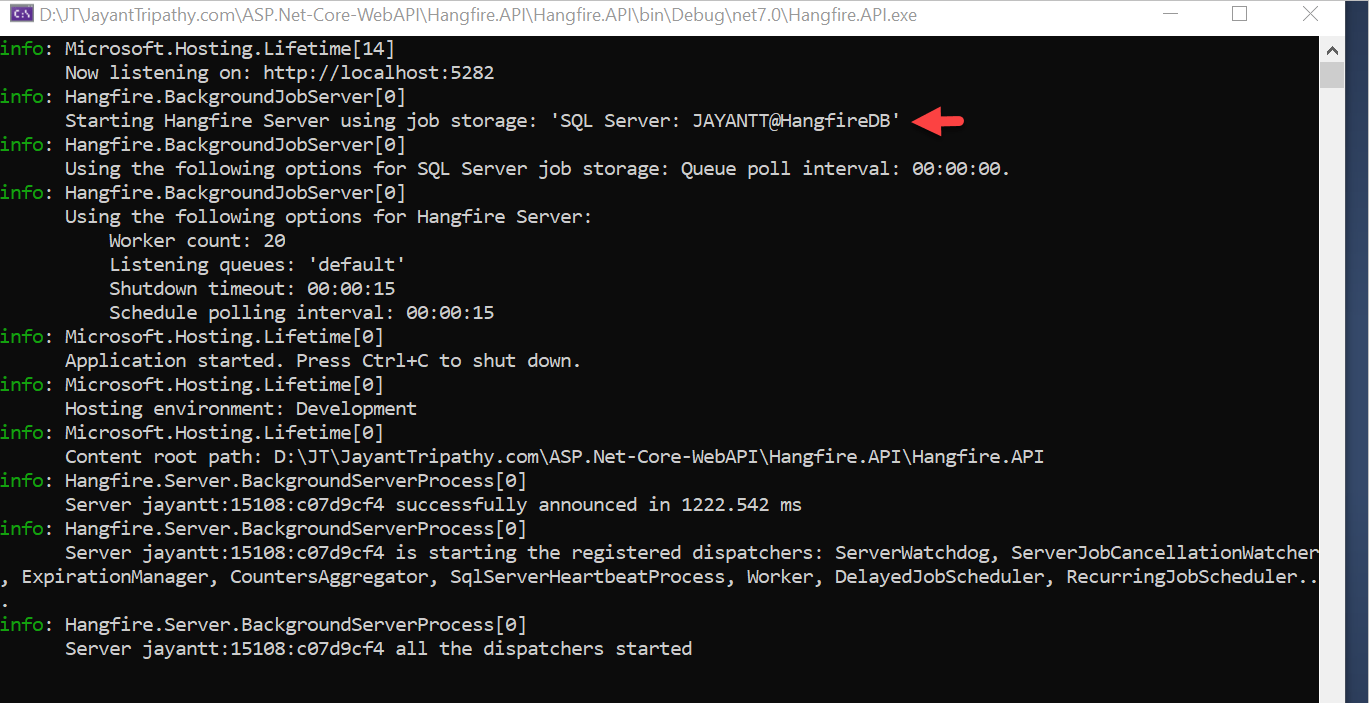 Hangfire With Aspnet Core 70 Background Jobs Jayant Tripathy