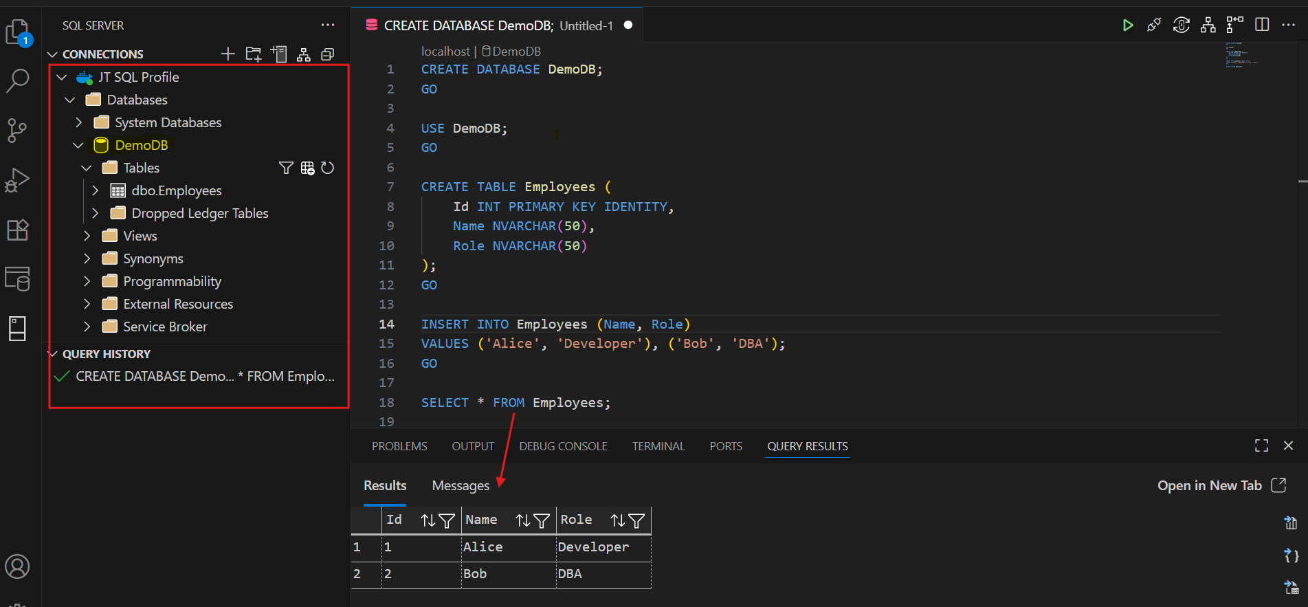 Running Microsoft SQL Server in Docker | VS Code MSSQL Extension - Jayant Tripathy